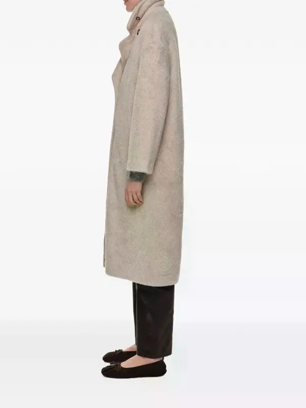 Bimba Y Lola Beige Fur Midi Coat