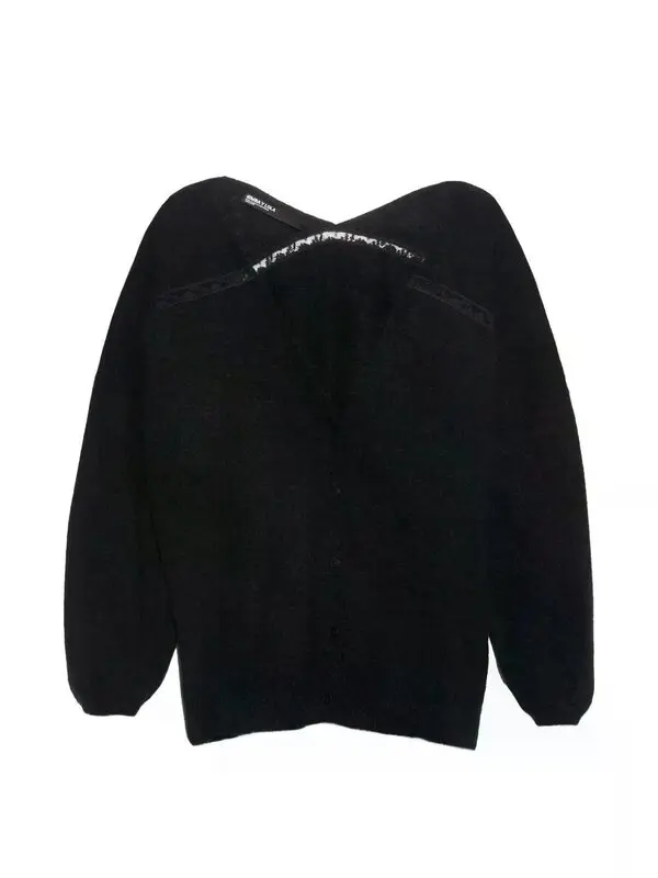 Bimba Y Lola Mohair Wool And Lace Cardigan