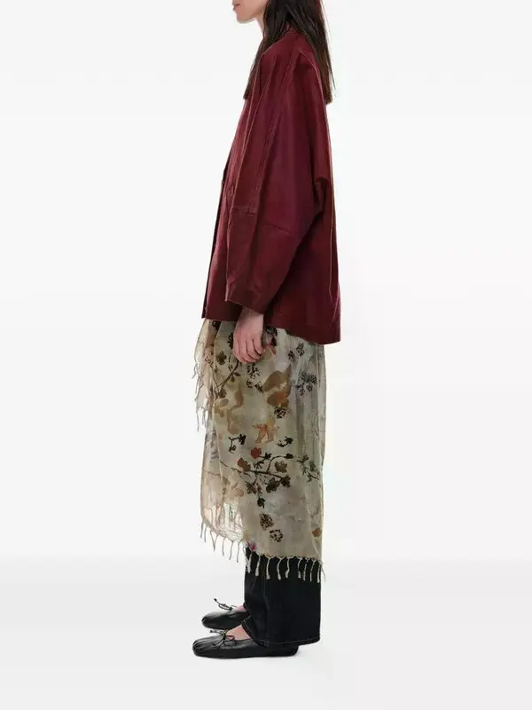 Bimba Y Lola Short Burgundy Coated Trench