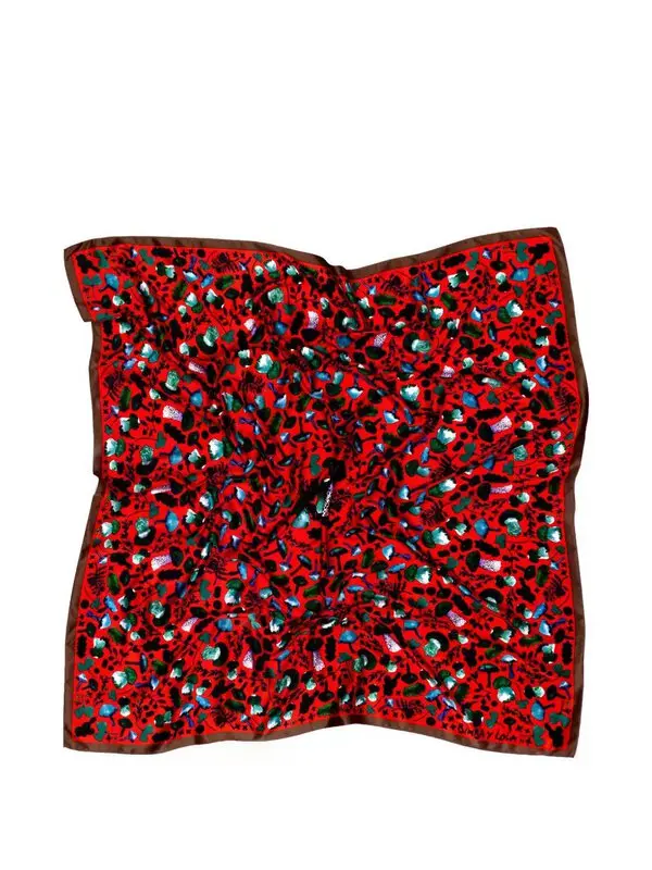 Bimba Y Lola Orange Mushroom Kaleidoscope Scarf