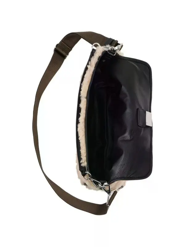 Bimba Y Lola Large Sand Fur Flap Pocket Bag