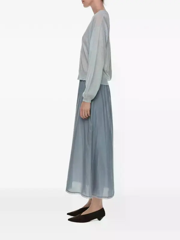 Bimba Y Lola Light- Washed Silk Skirt
