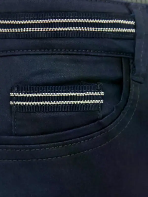 MORGAN Ribbon-trim Skinny Trousers