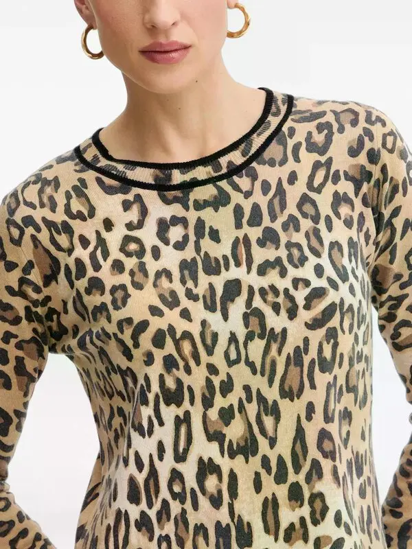 MORGAN Mcall Animal-print Round-neck Mini Dress