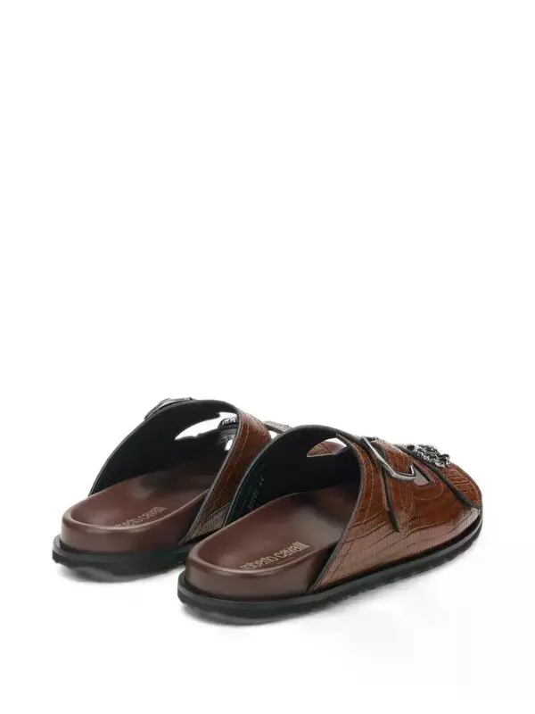 Roberto Cavalli Croc-effect Buckle-fastening Slides