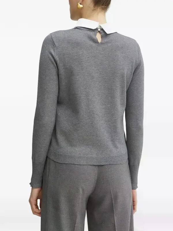 MORGAN Contrast-collar Sweater