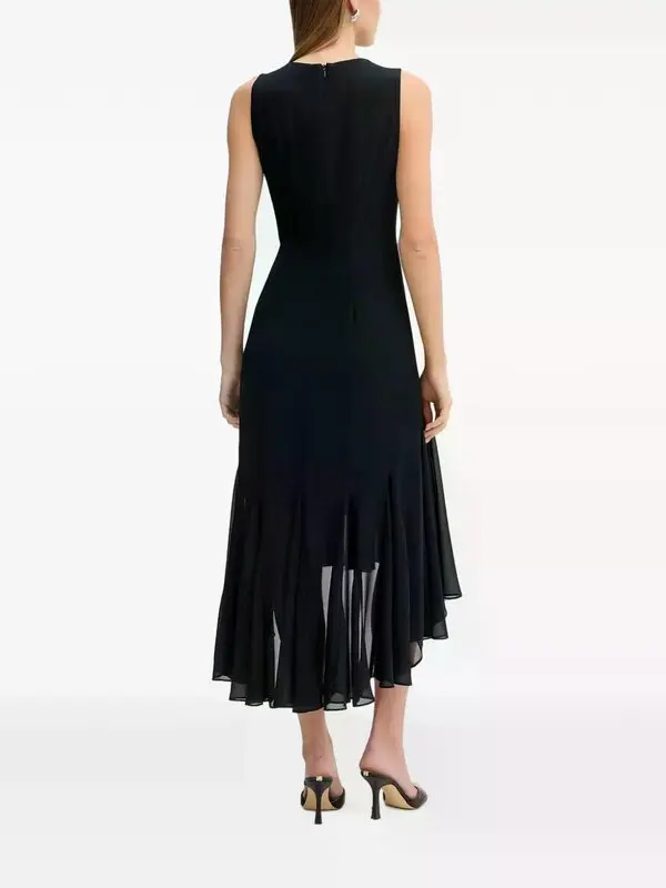 MORGAN Buckle Asymmetric Midi Dress
