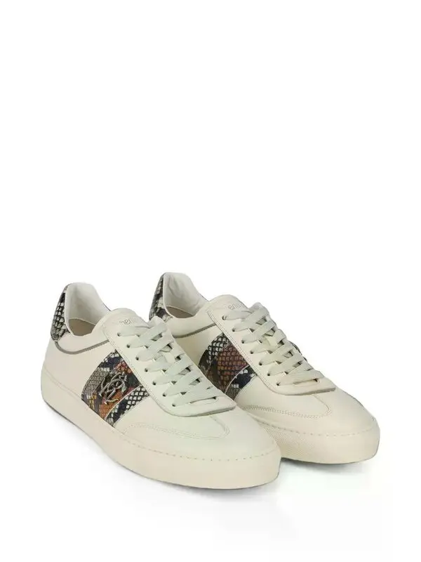 Roberto Cavalli Snake-effect Logo-plaque Sneakers