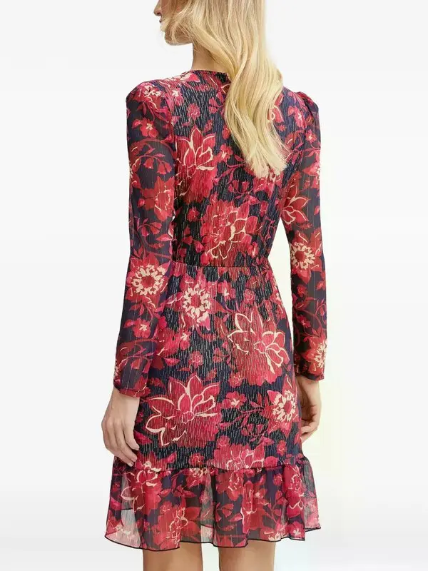 MORGAN Floral-print V-neck Mini Dress