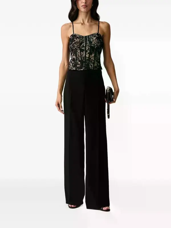 Guess Monica Lace-overlay Corset Top - Black