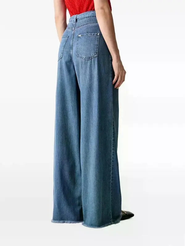 MORGAN Belted Pleated Jeans
