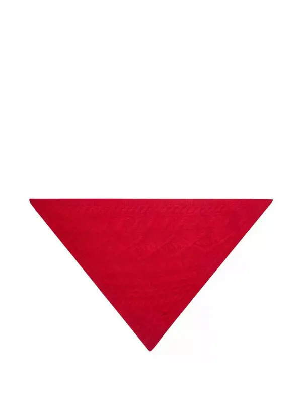 Eric Bompard Sacha Cable-knit Triangle Scarf