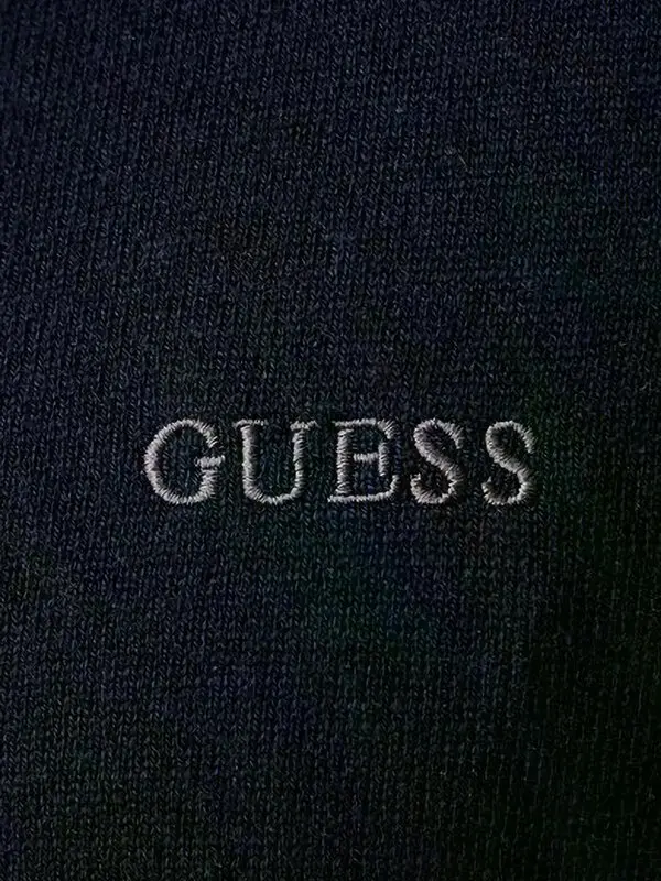 Guess Logo-embroidered Zip-up Cardigan