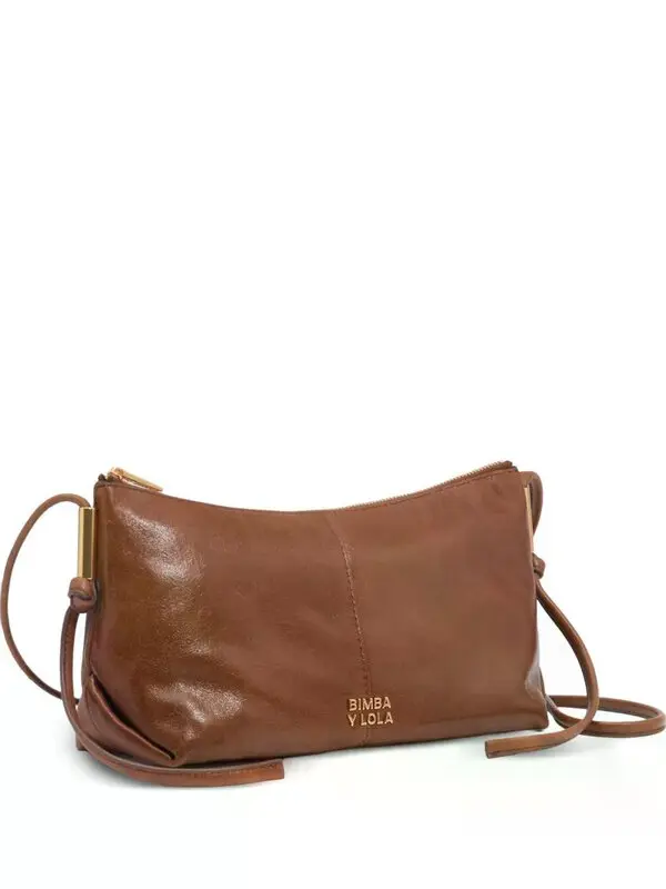 Bimba Y Lola Small Cognac Leather Crossbody Bag - Brown