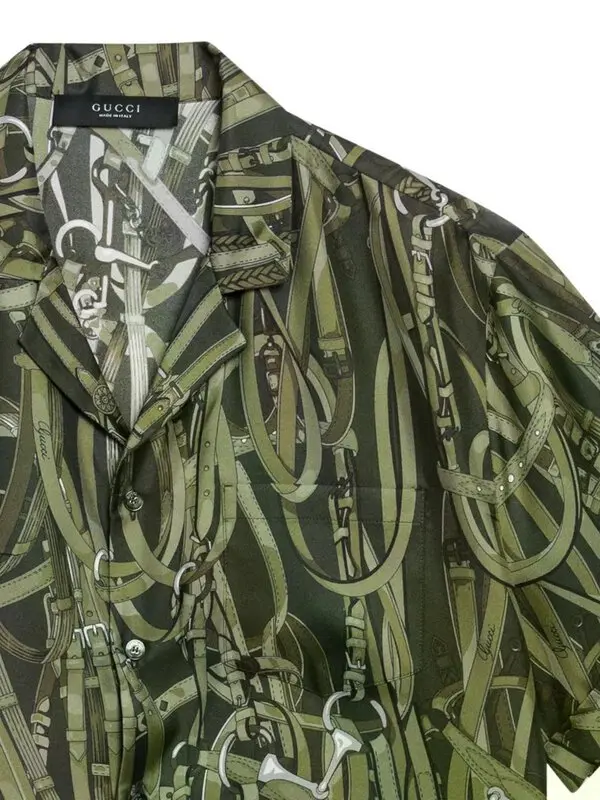 Gucci Bridle-print Bowling Shirt