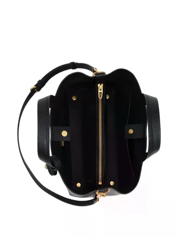 Bimba Y Lola Medium Chihuahua Tote Bag In Leather - Black