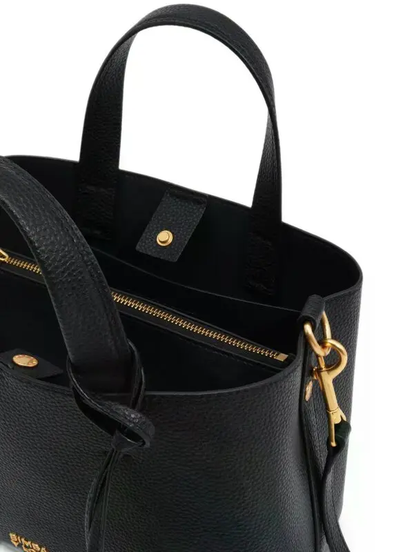 Bimba Y Lola Medium Chihuahua Tote Bag In Leather - Black