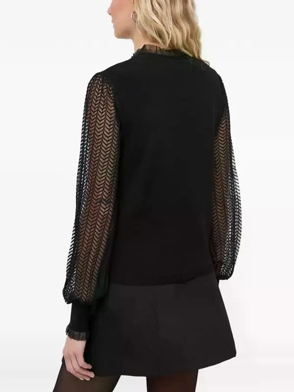 MORGAN Ruffled Long-sleeve Blouse