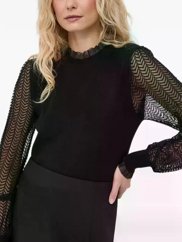 MORGAN Ruffled Long-sleeve Blouse