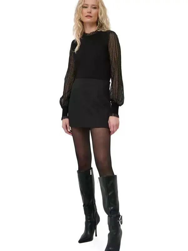 MORGAN Ruffled Long-sleeve Blouse