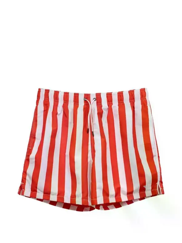 Emporio Armani Striped Drawstring Swim Shorts