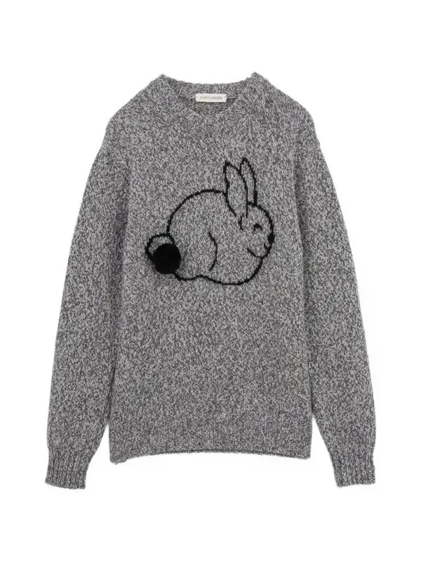Joshua Sanders Rabbit-motif Marl-knit Sweater