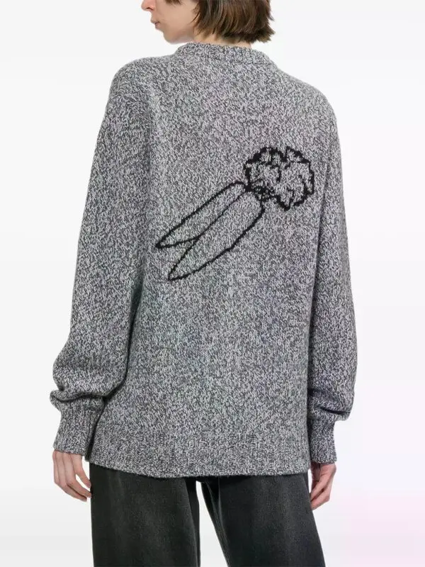 Joshua Sanders Rabbit-motif Marl-knit Sweater