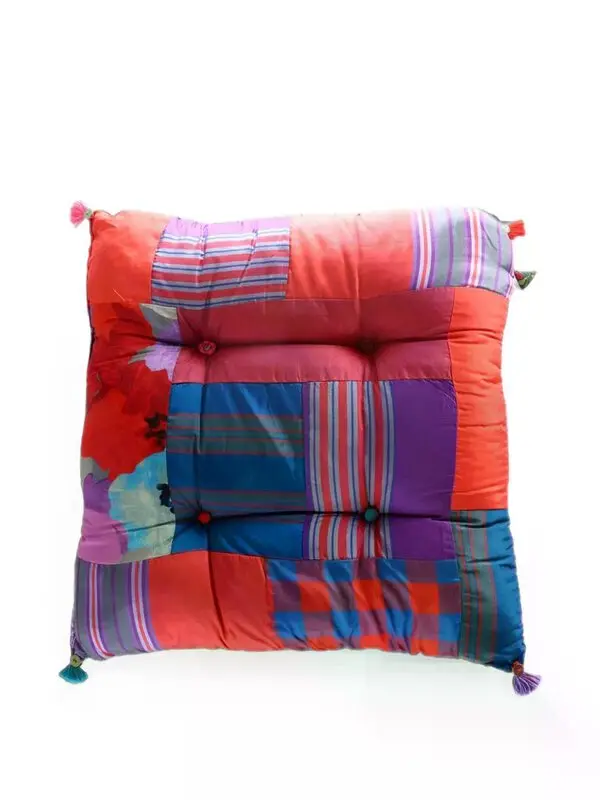 Pero Patchwork Tassel-detail Cushion