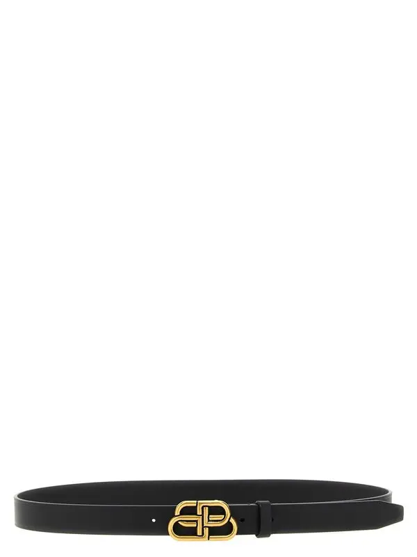 Balenciaga Bb Thin' Belt - Black