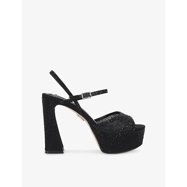 Steve Madden Maricela Heeled Woven Sandals - Black