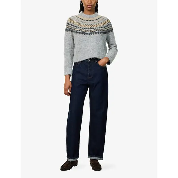 Barbour Annette Fair Isle Knitted Jumper - Grey Multi