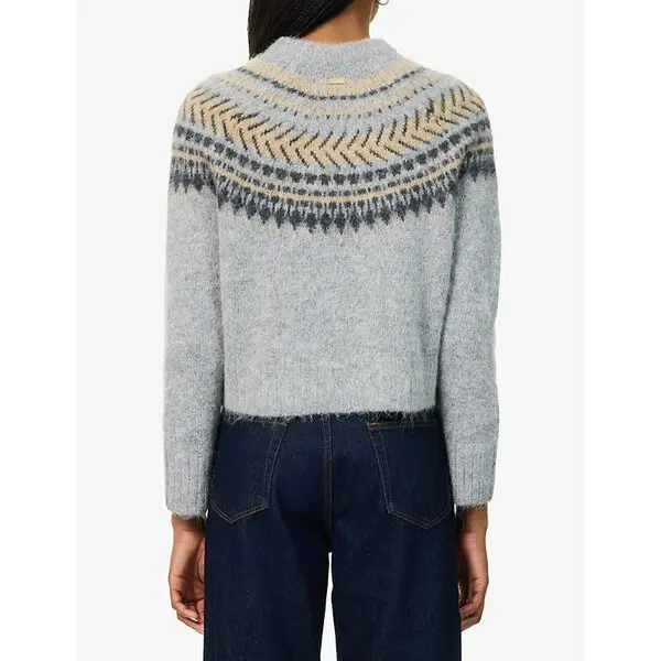 Barbour Annette Fair Isle Knitted Jumper - Grey Multi