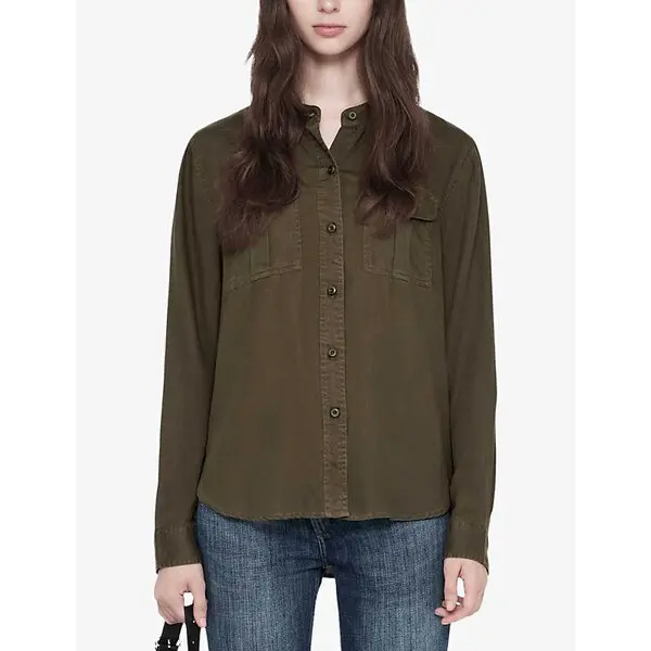 ALLSAINTS Tess Flap-pocket Lyocell Shirt