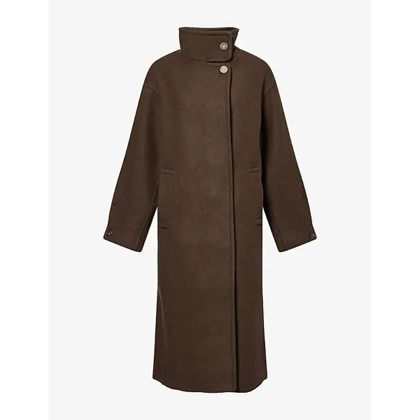 DAMSON MADDER Agnes Funnel-collar Wool-blend Coat