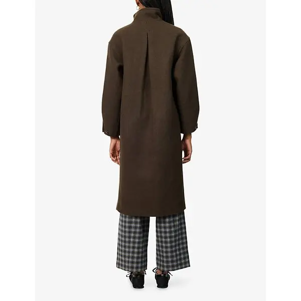 DAMSON MADDER Agnes Funnel-collar Wool-blend Coat