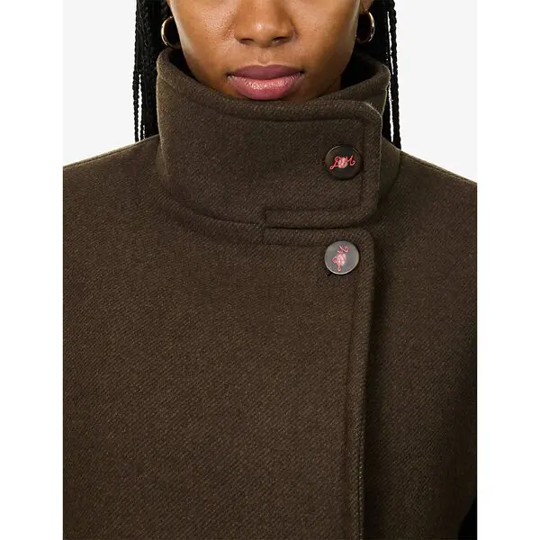 DAMSON MADDER Agnes Funnel-collar Wool-blend Coat