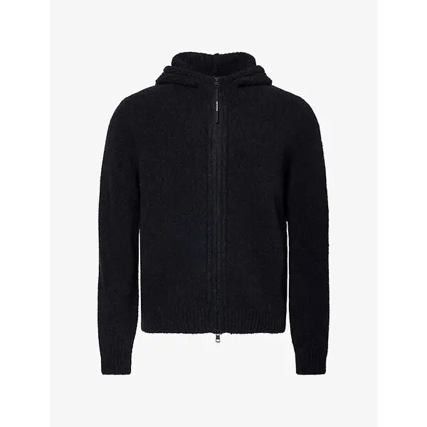 Moncler Bouclé Logo-patch Wool-blend Hoody