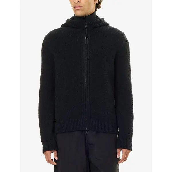 Moncler Bouclé Logo-patch Wool-blend Hoody