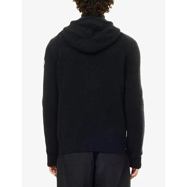 Moncler Bouclé Logo-patch Wool-blend Hoody
