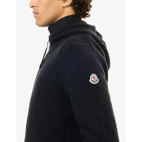 Moncler Bouclé Logo-patch Wool-blend Hoody