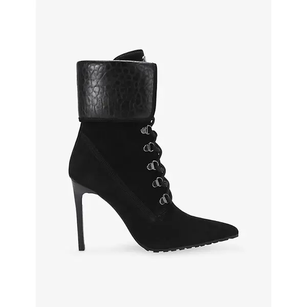 Steve Madden Morals Nubuck Leather Stiletto Heeled Boots