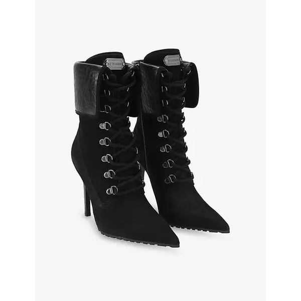 Steve Madden Morals Nubuck Leather Stiletto Heeled Boots