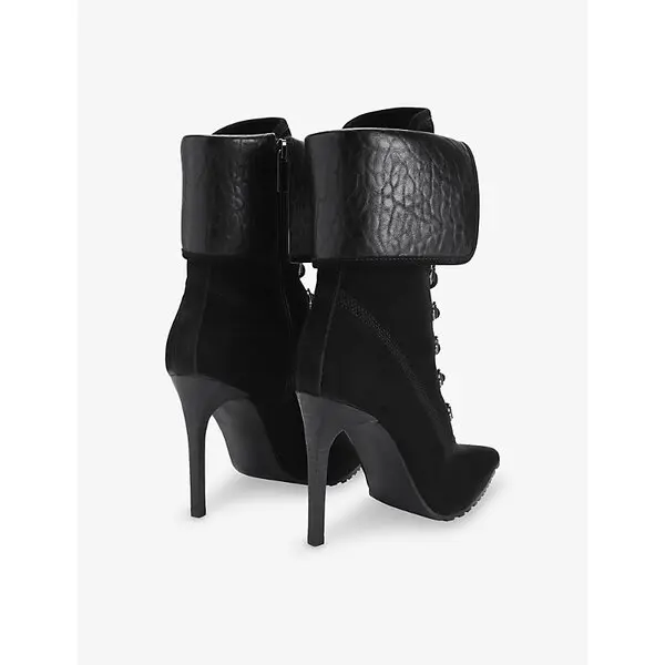 Steve Madden Morals Nubuck Leather Stiletto Heeled Boots