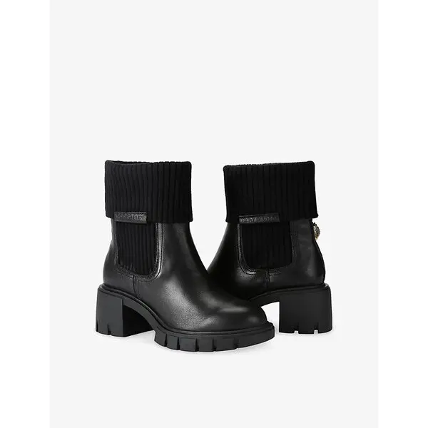 Kurt Geiger Toasty Leather Heeled Ankle Boots