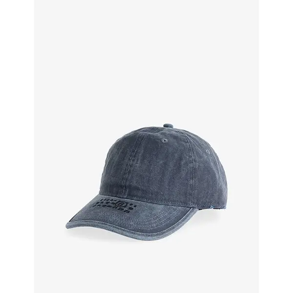 MAISON MARGIELA Brand-embroidered Cotton Baseball Cap - Navy