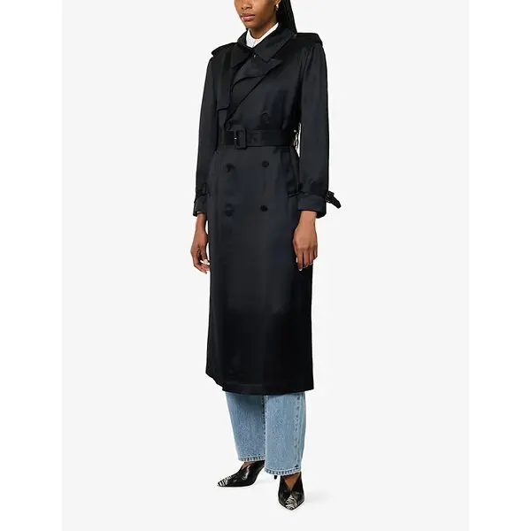 Simkhai Alvida Belted Satin Coat