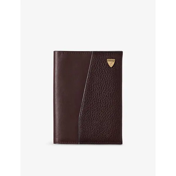 ASPINAL OF LONDON Heritage Leather Passport Cover - Conker