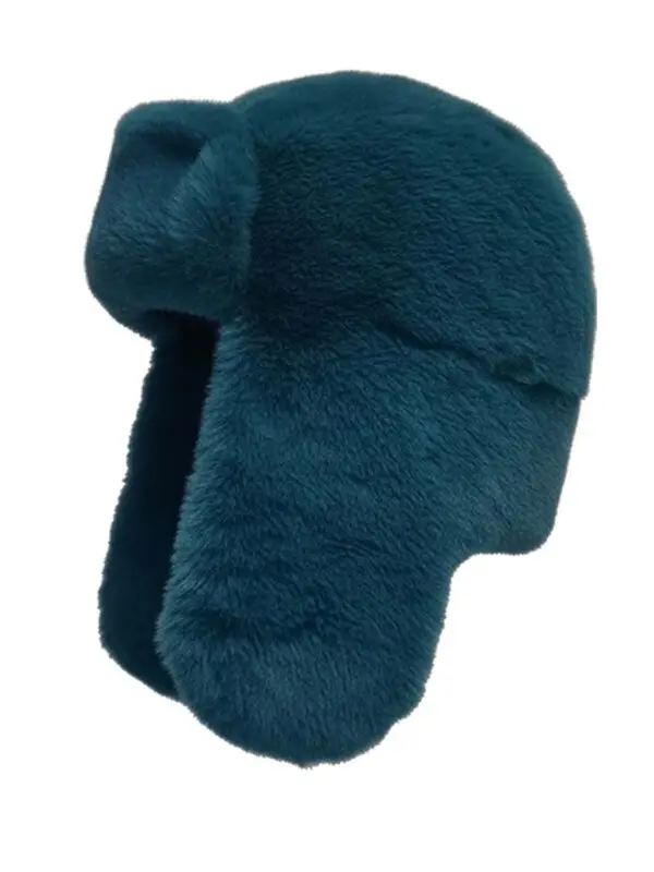 NOOKI DESIGN Billie Faux Fur Trapper Hat Teal - Blue