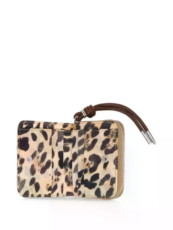 Bimba Y Lola Natural-leopard Lapel Wallet