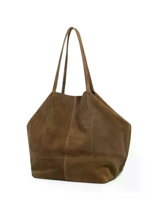 Bimba Y Lola Large Olive Suede Shopper Bag